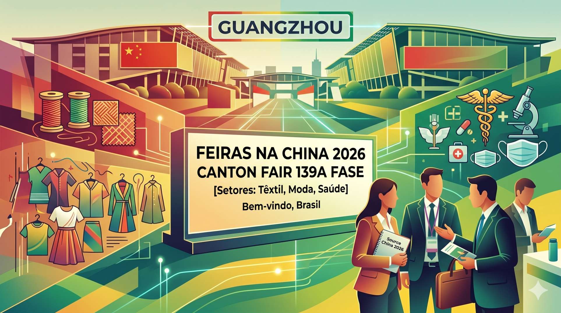Feiras na China 2026 em GUANGZHOU e Principais Polos